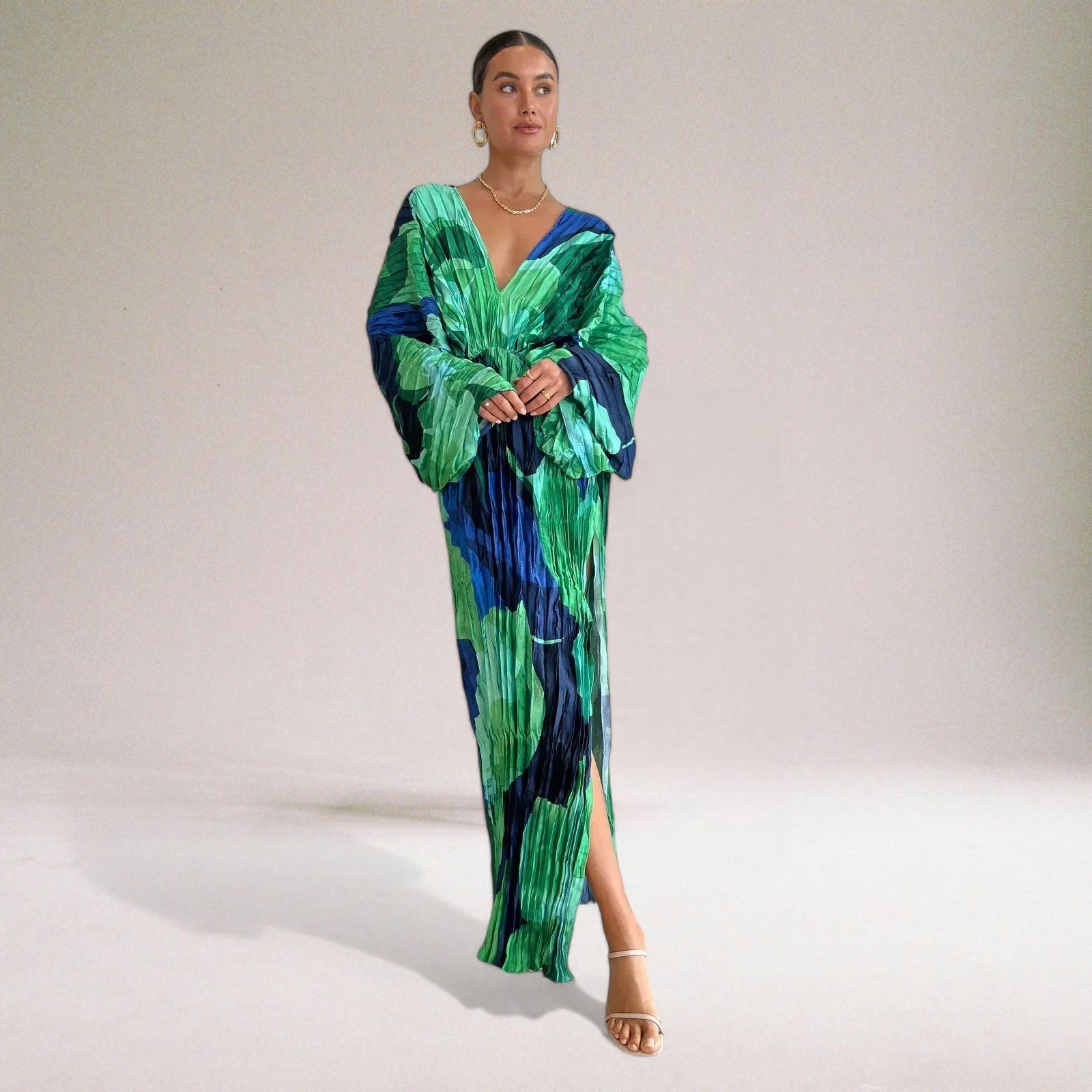 Talitha Women's Maxi Dress - Airy Summer Dress with Neckline, Elegant